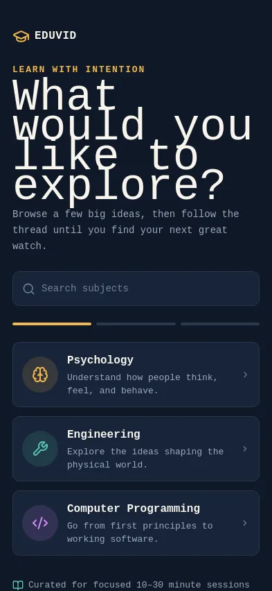 EduVid Explorer