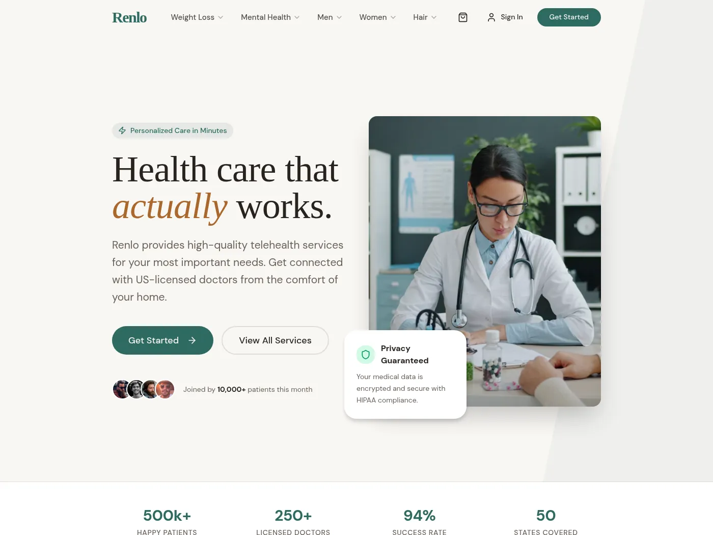 Renlo Telehealth Site