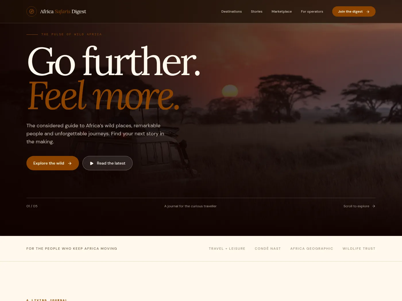 Safari Digest Landing