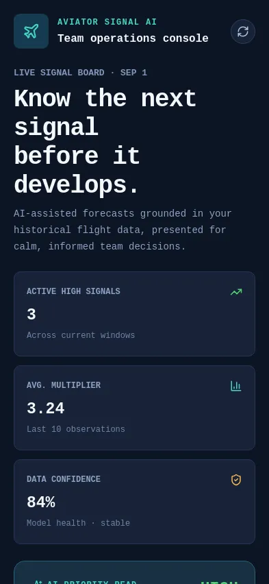 Aviator Signal Predictor