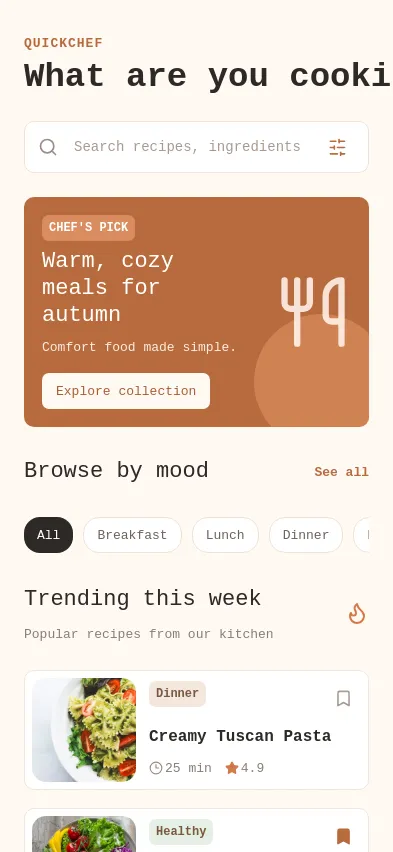 QuickChef Recipes