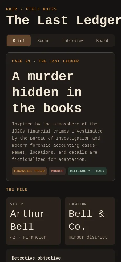 Noir Detective Interactive