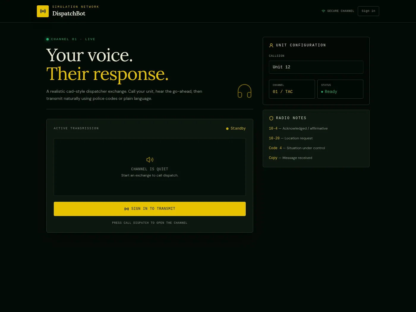 DispatchBot Voice Dispatcher