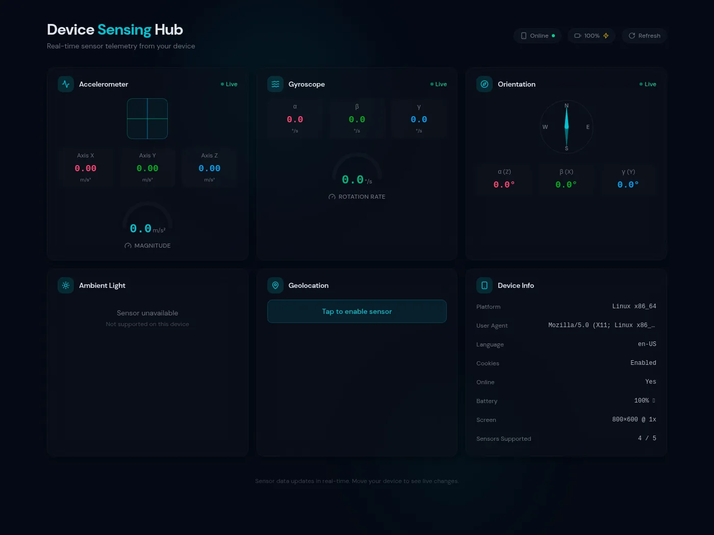 Device Sensing Hub