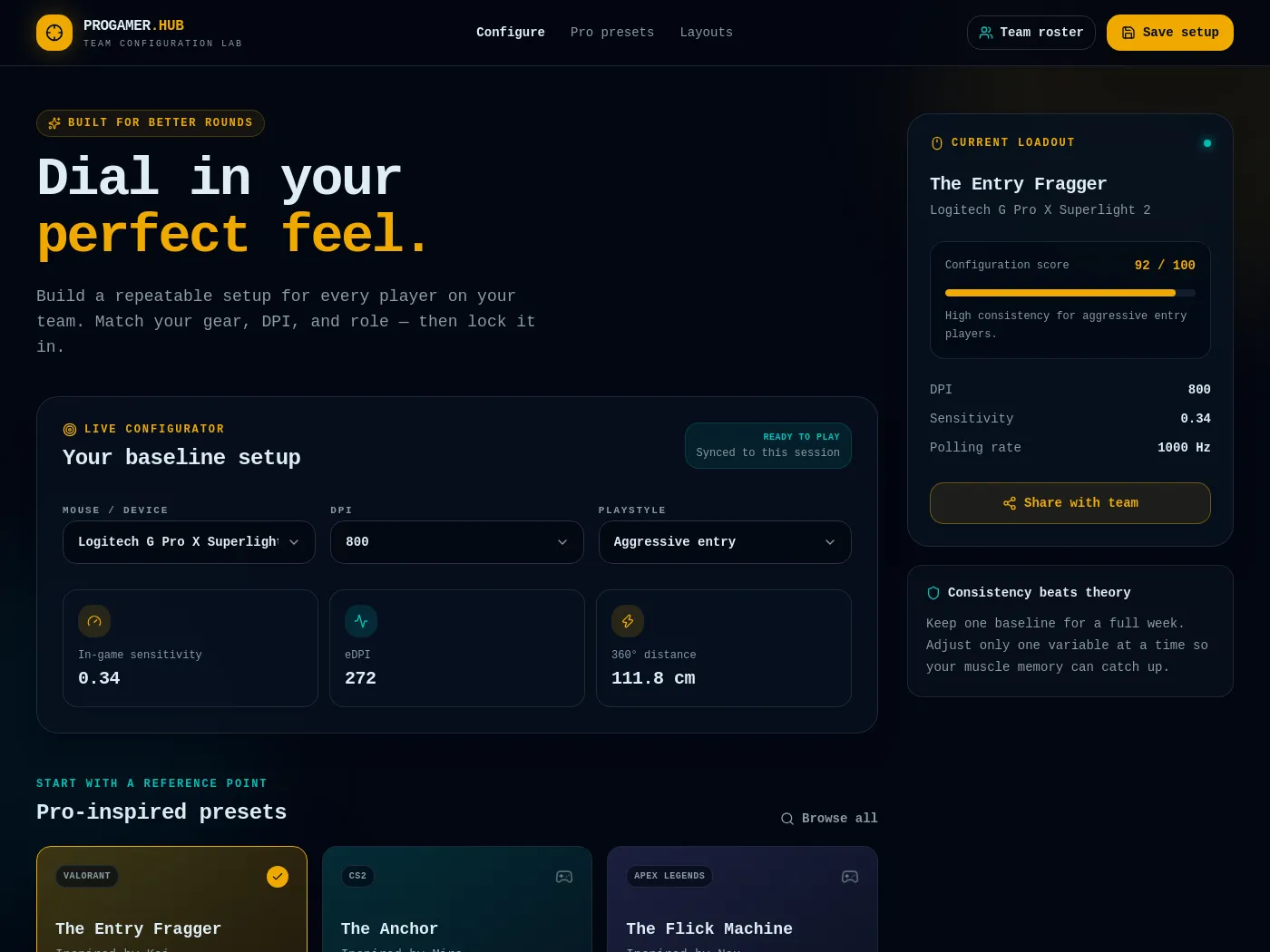 ProGamer Sensitivity Hub