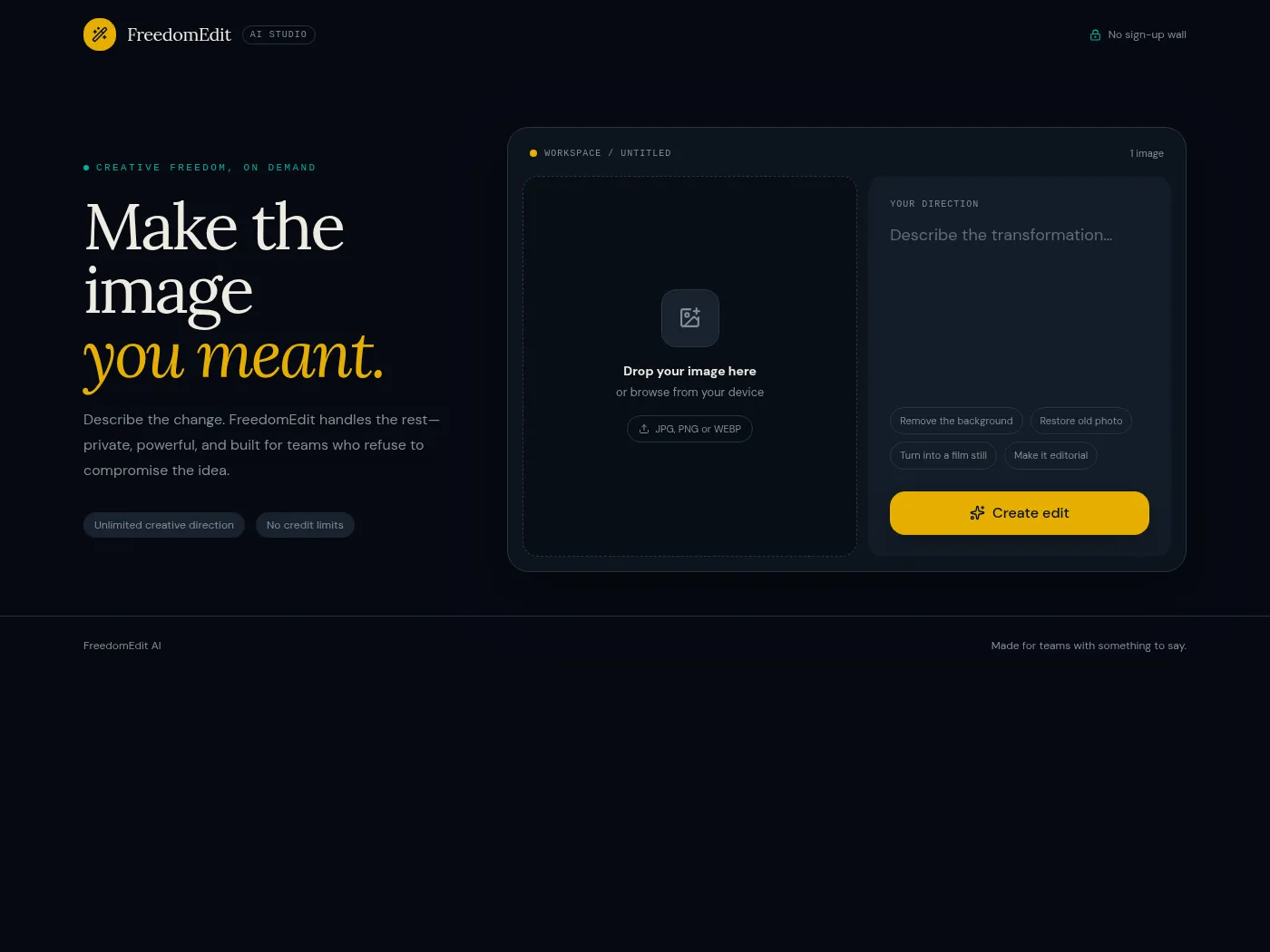 FreedomEdit AI