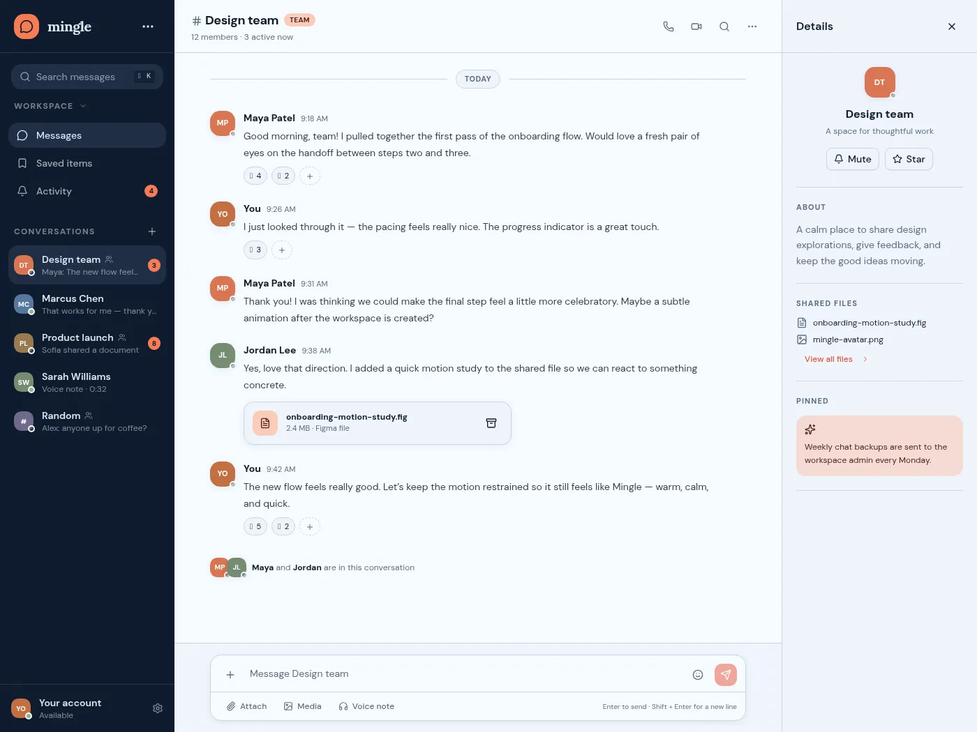 SlackStyle Messenger
