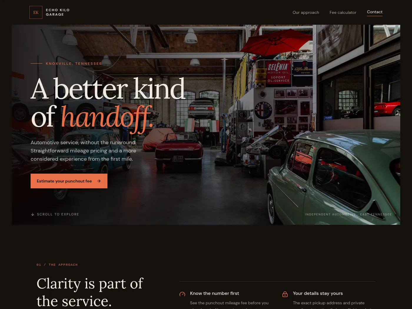 Echo Kilo Garage Website