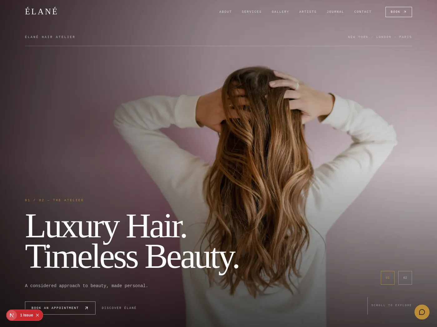 ÉLANÉ Hair Atelier Site