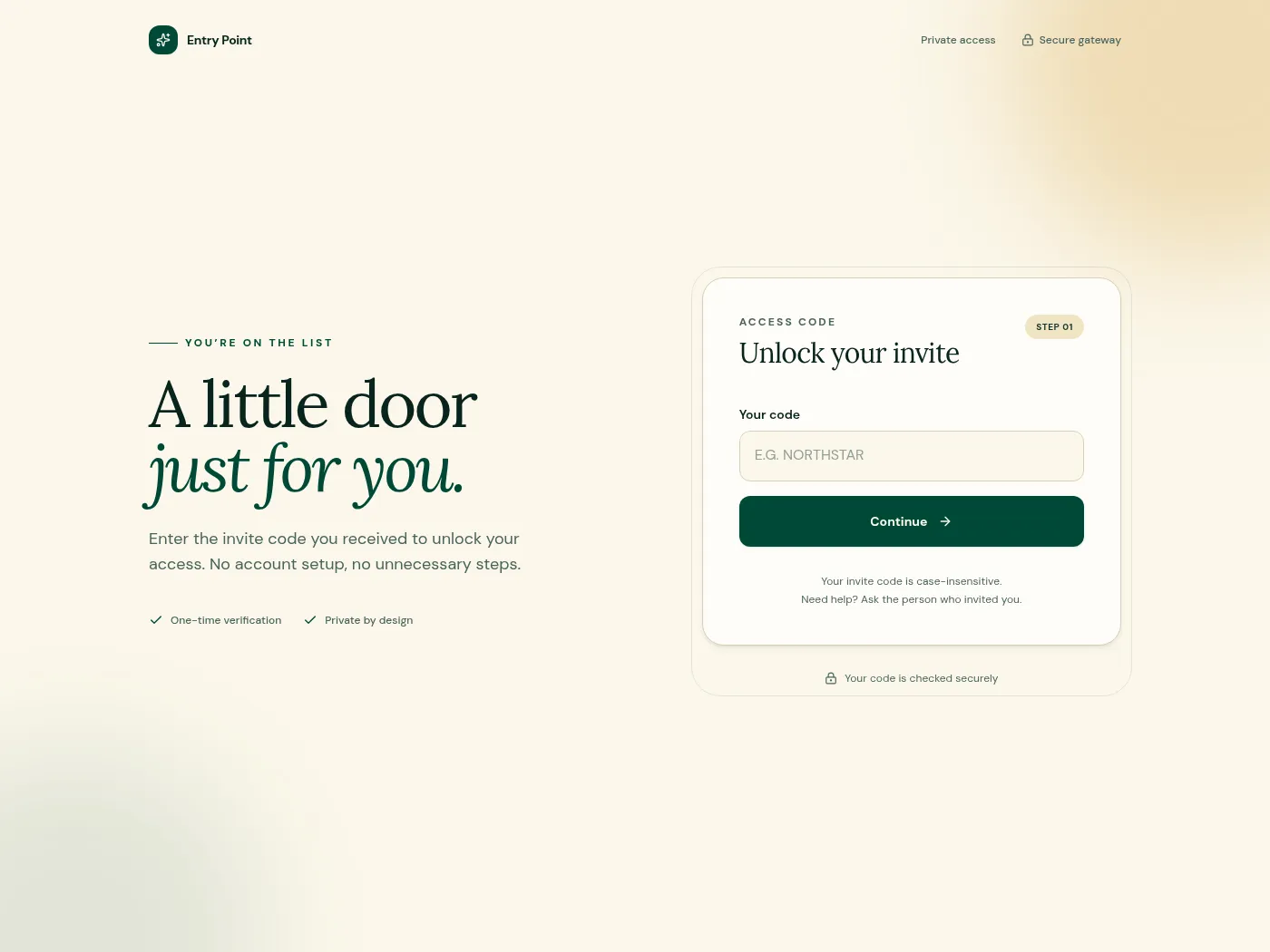 InviteCode Access Portal