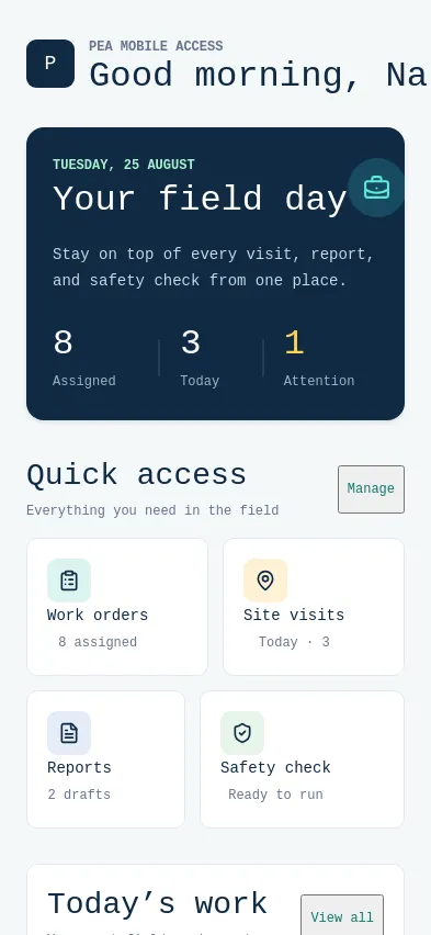 PEA Mobile Access