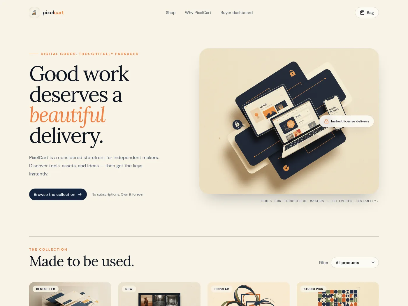 PixelCart E-Commerce Theme