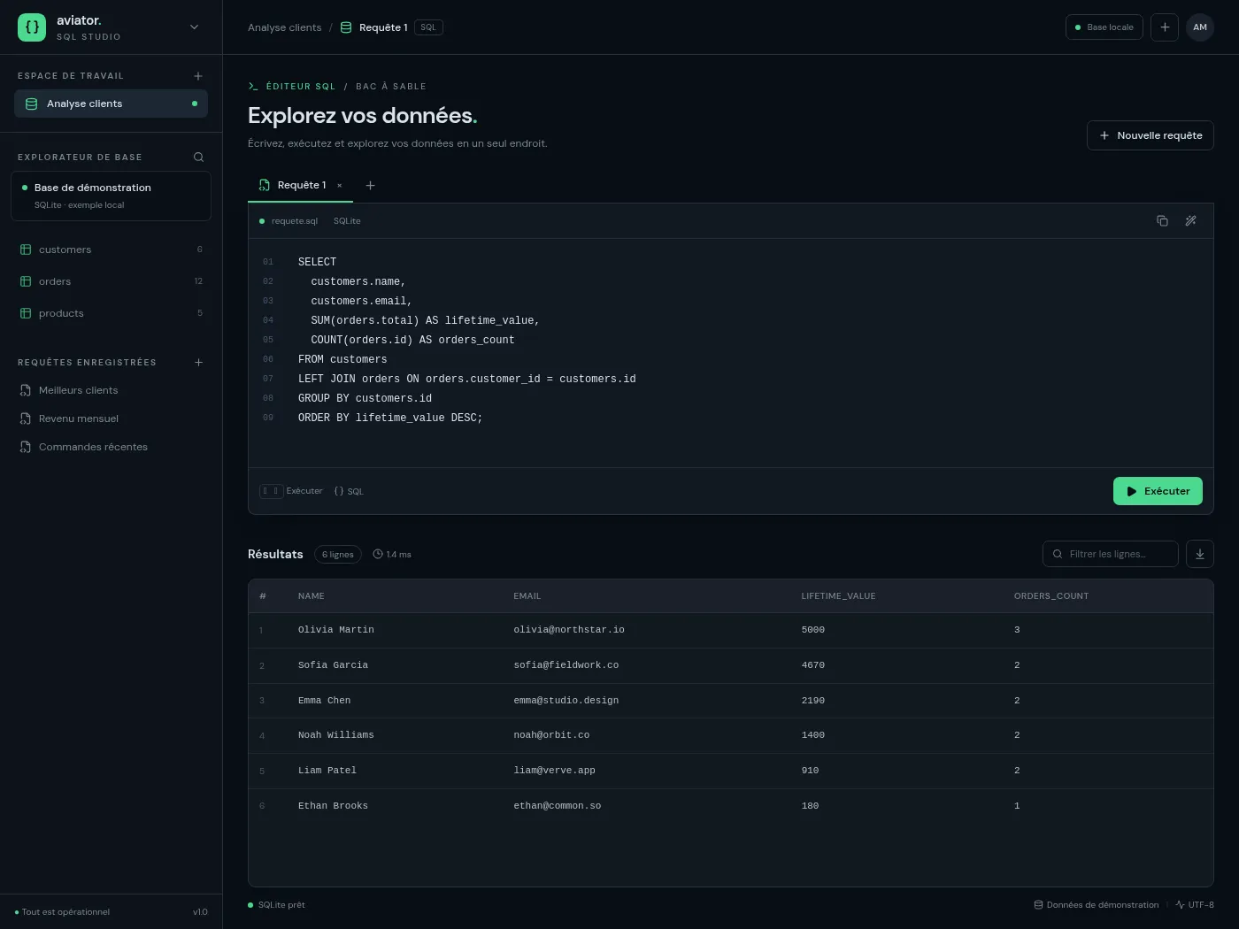 Aviator SQL Studio