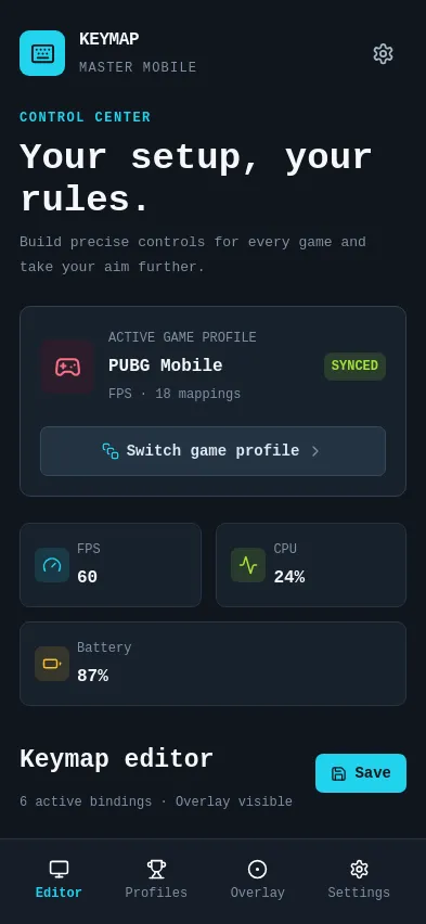 KeyMap Master Mobile