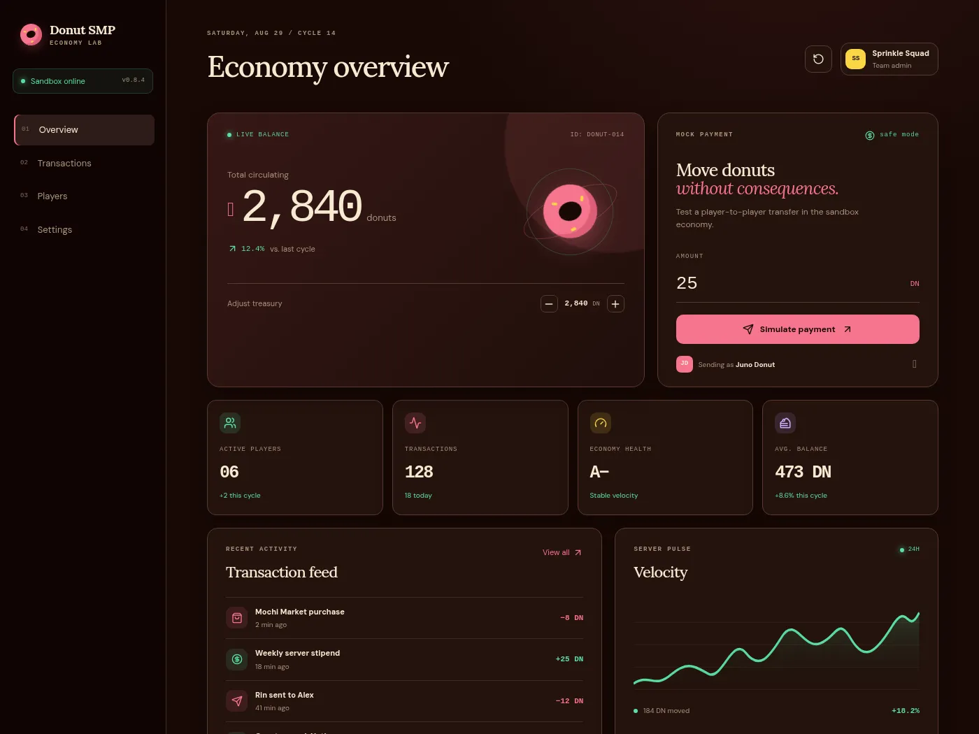Donut Economy Simulator