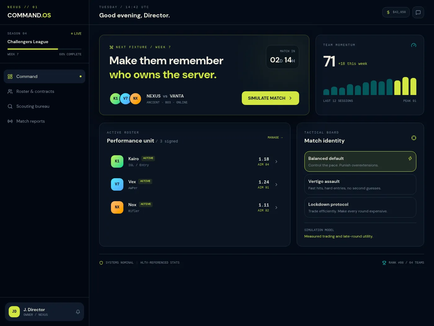 CS2 Esports Manager