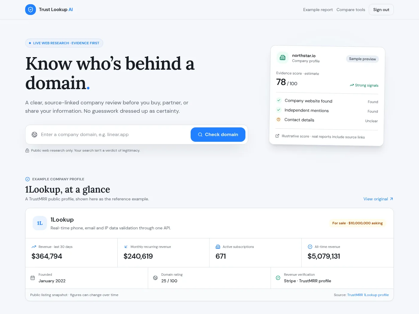 Trust Lookup AI