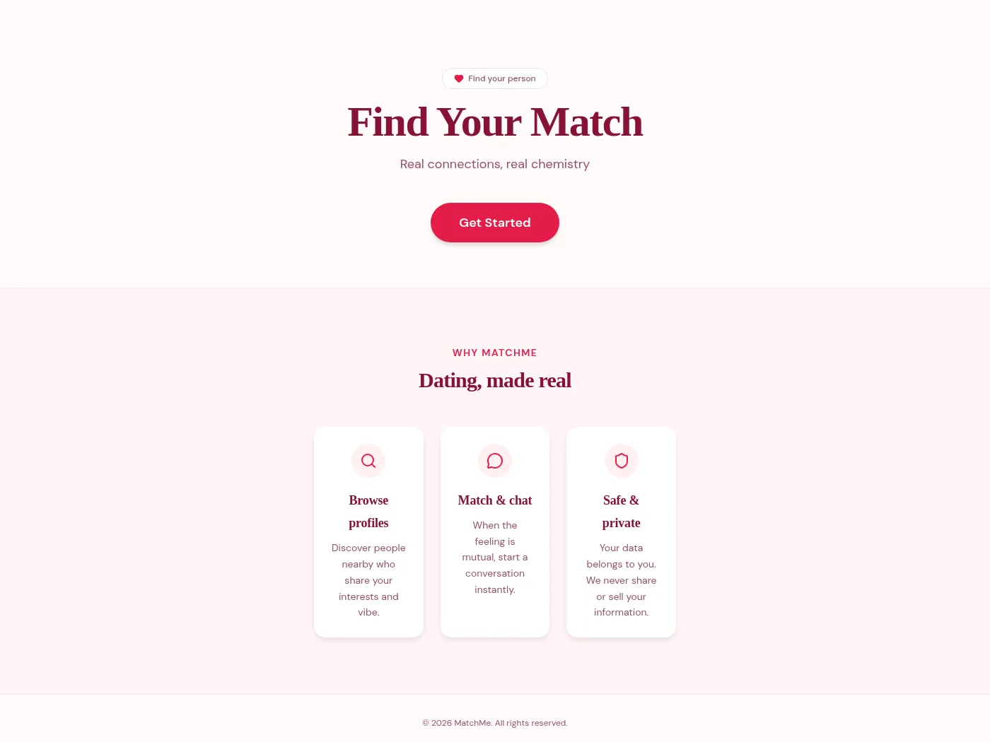MatchMe Web App