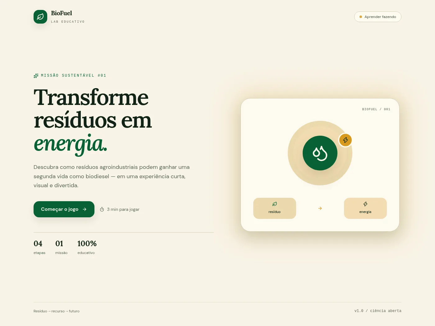 Biofuel Game App