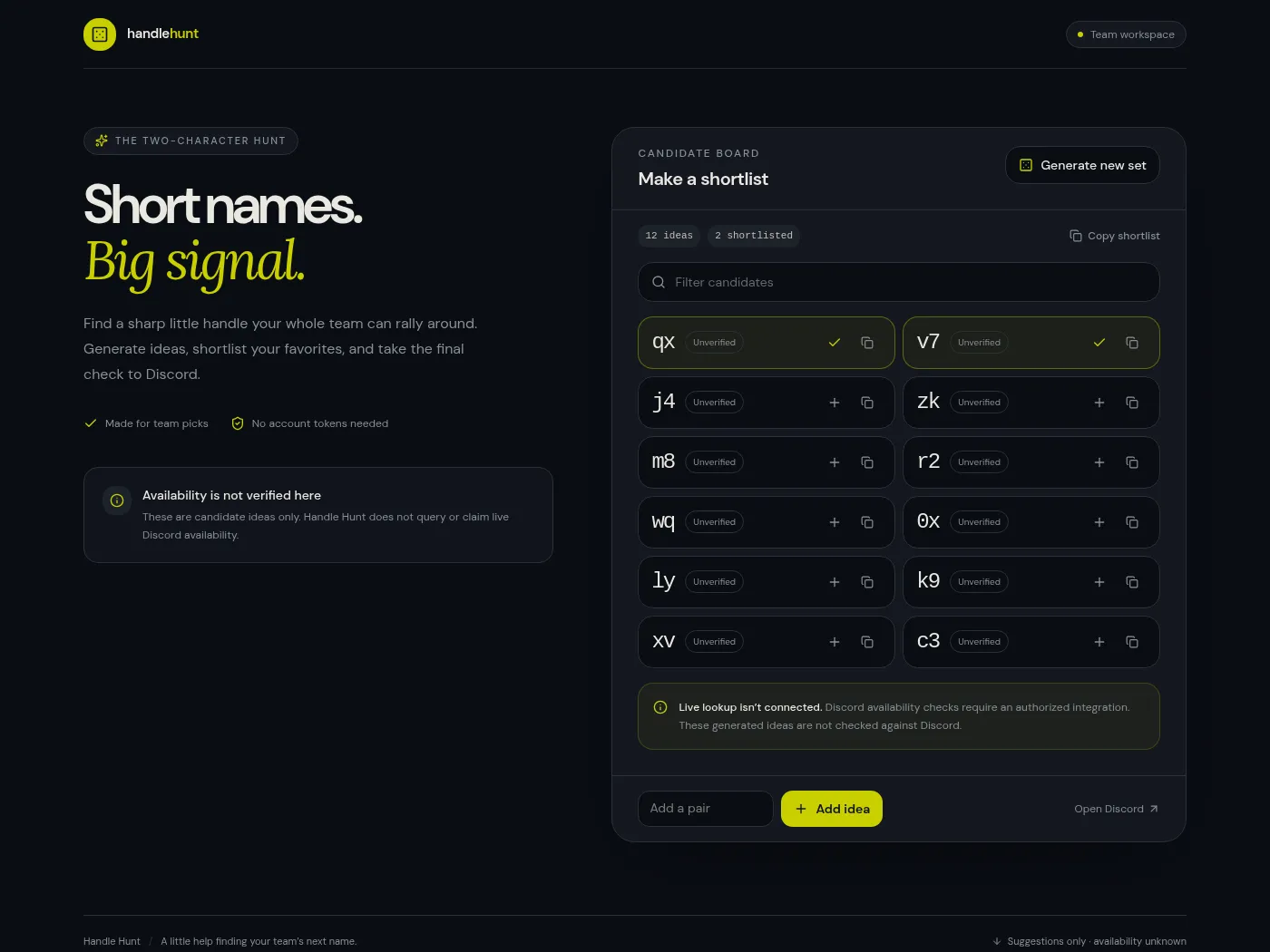 Discord Handle Hunt