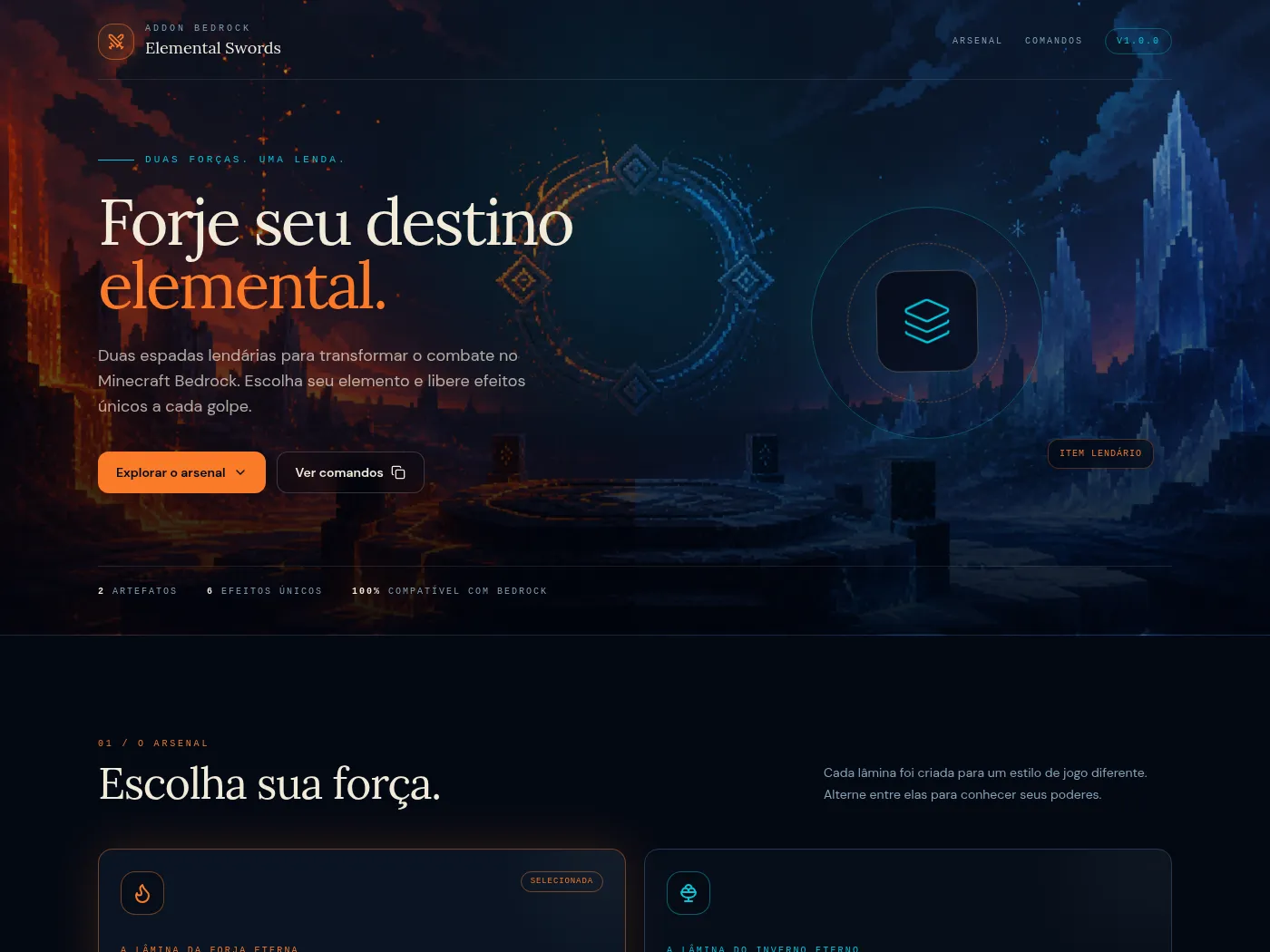 Espadas Elementais Minecraft