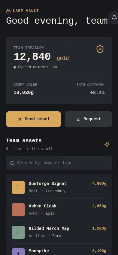 LARP Vault Mobile
