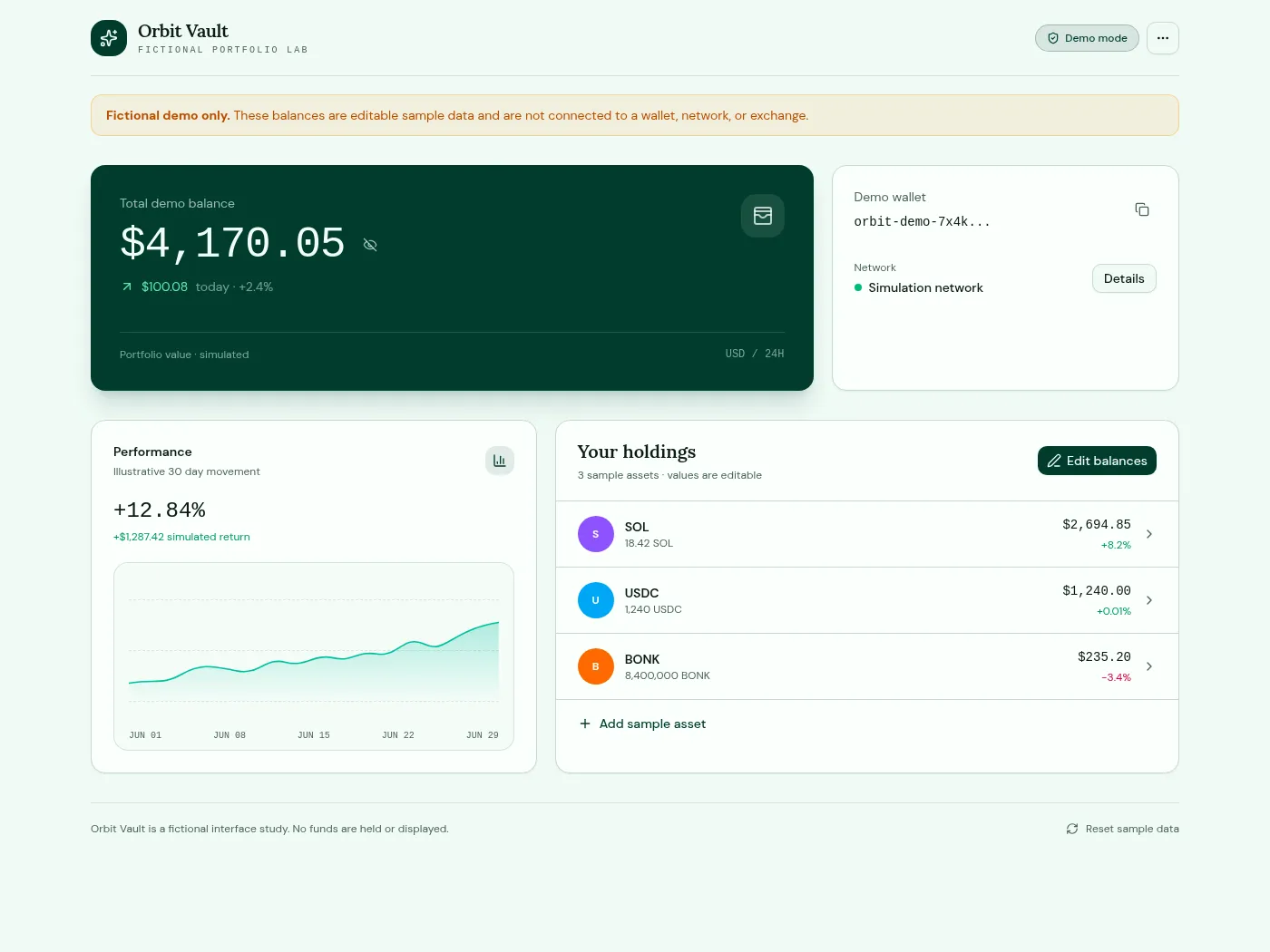 Phantom Wallet Simulator