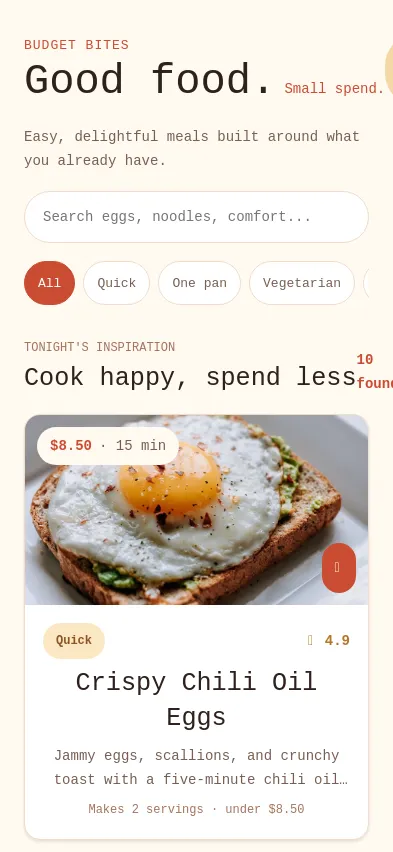 Budget Bites App