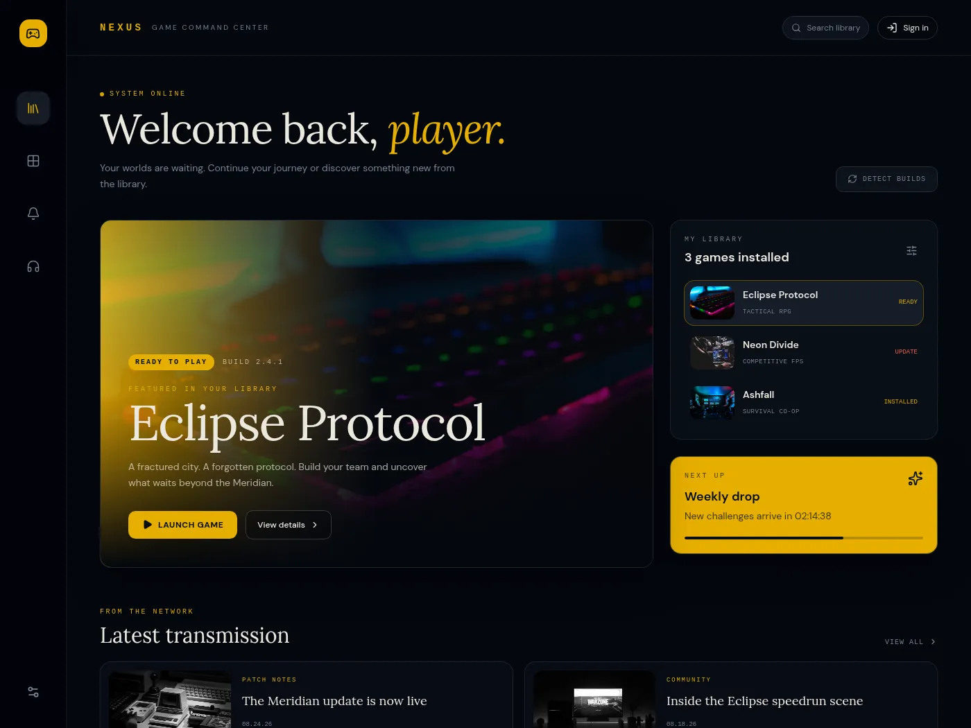 Aesthetic Game Launcher