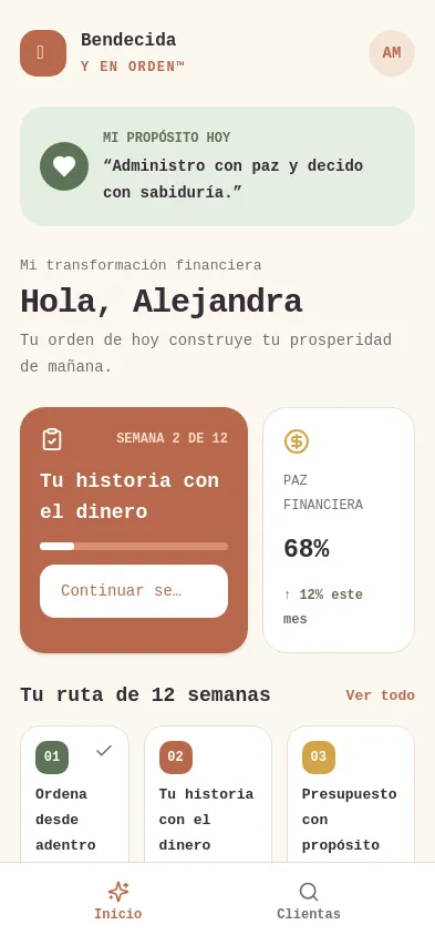 Bendecida y en Orden App