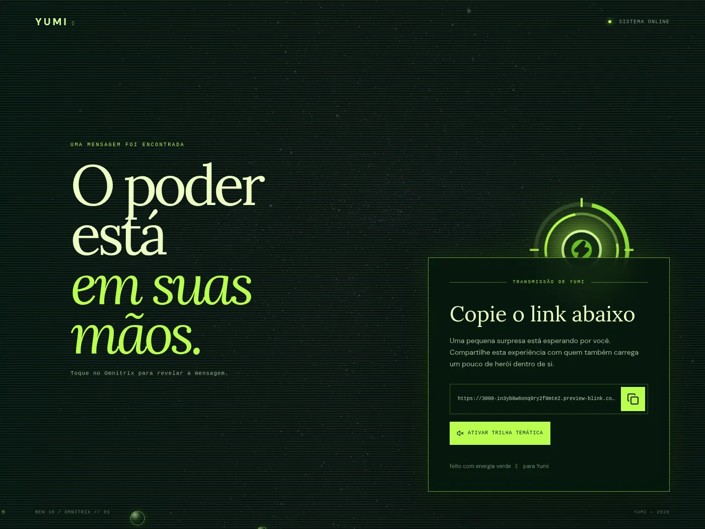 Omnitrix Web Experience