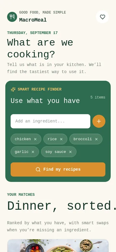 MacroMeal AI Tracker