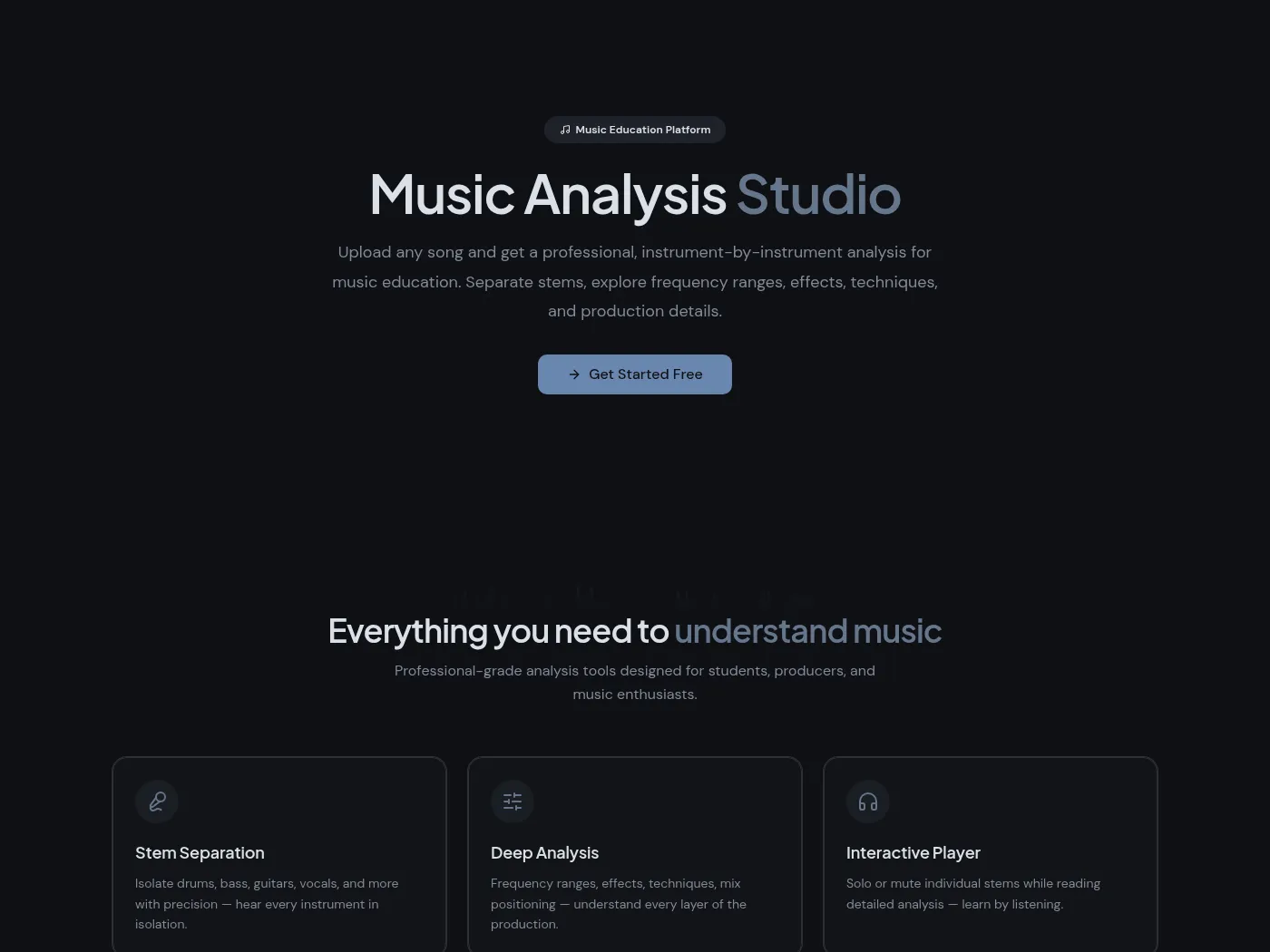 Music Analysis Studio
