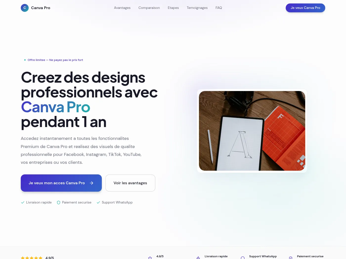 Canva Pro Premium Page