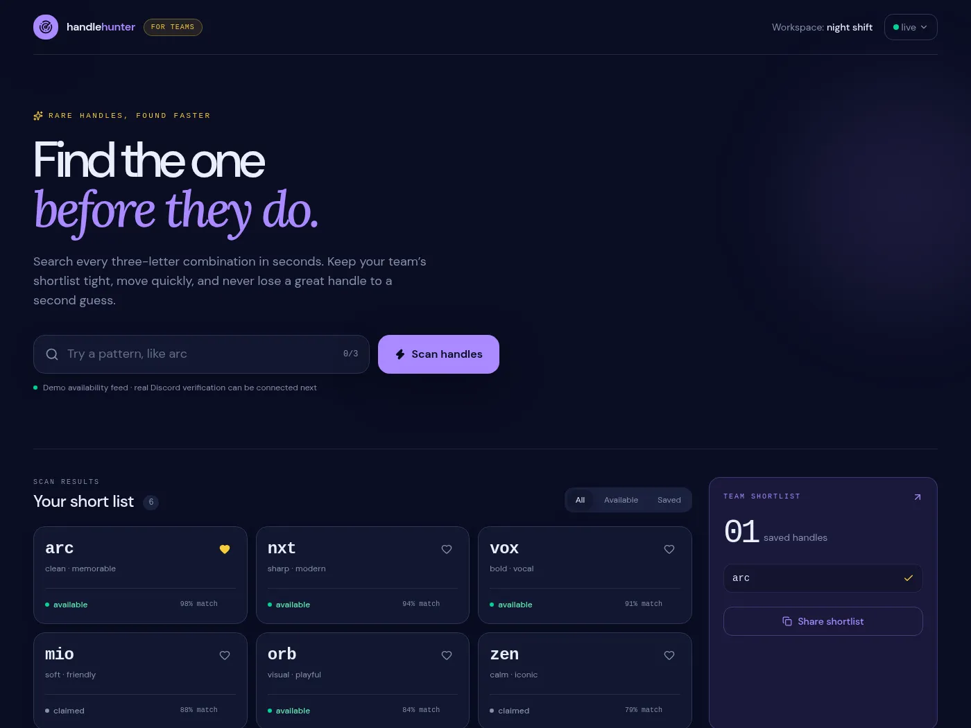 Discord Handle Hunter