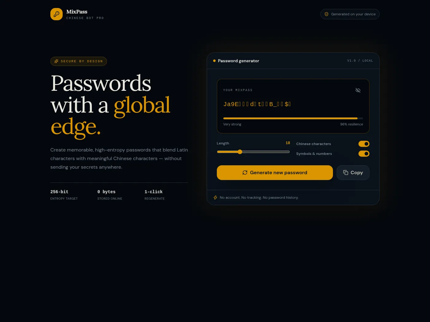 Chinese Password Bot Pro