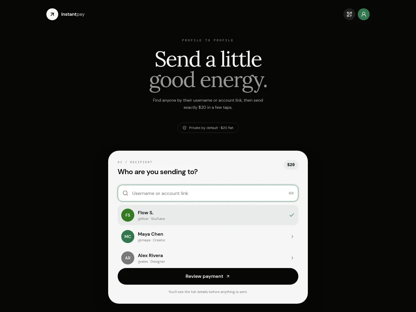 Instant Profile Pay