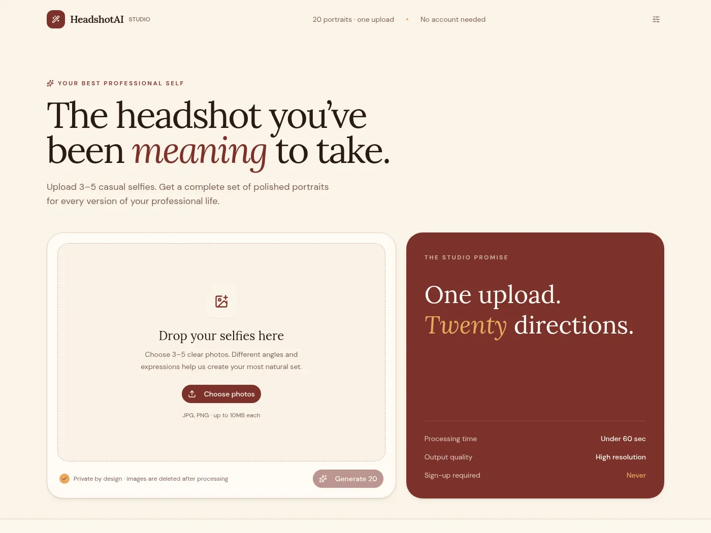 HeadshotAI Studio