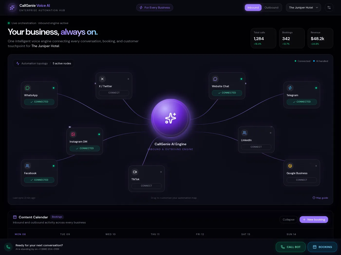 CallGenie Voice AI Hub