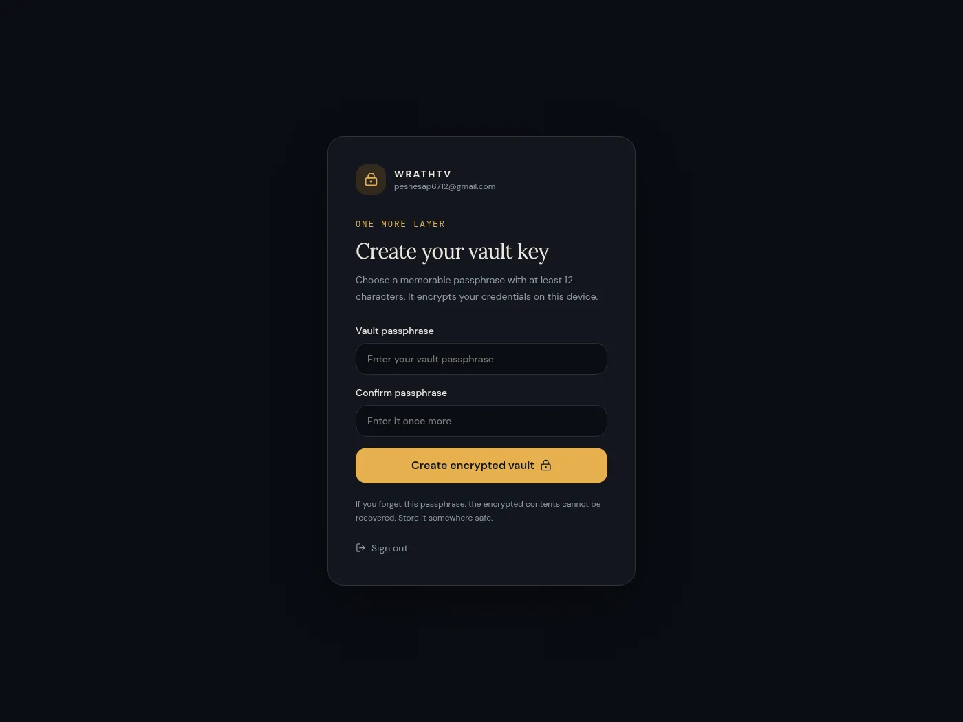 WRATHTV Credential Vault