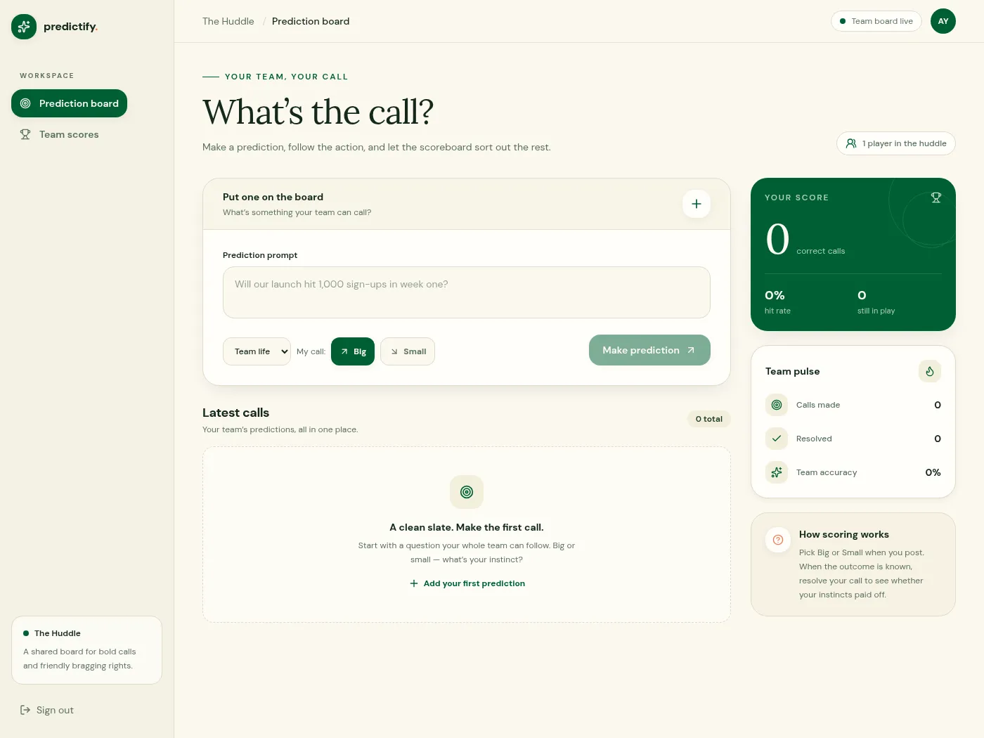 Predictify Game