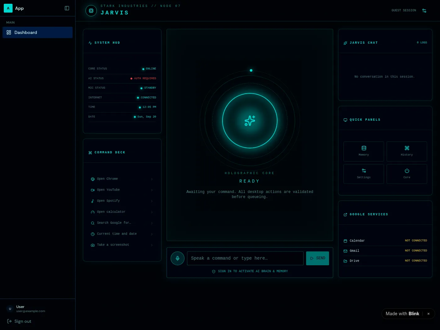 JARVIS Holo AI Assistant