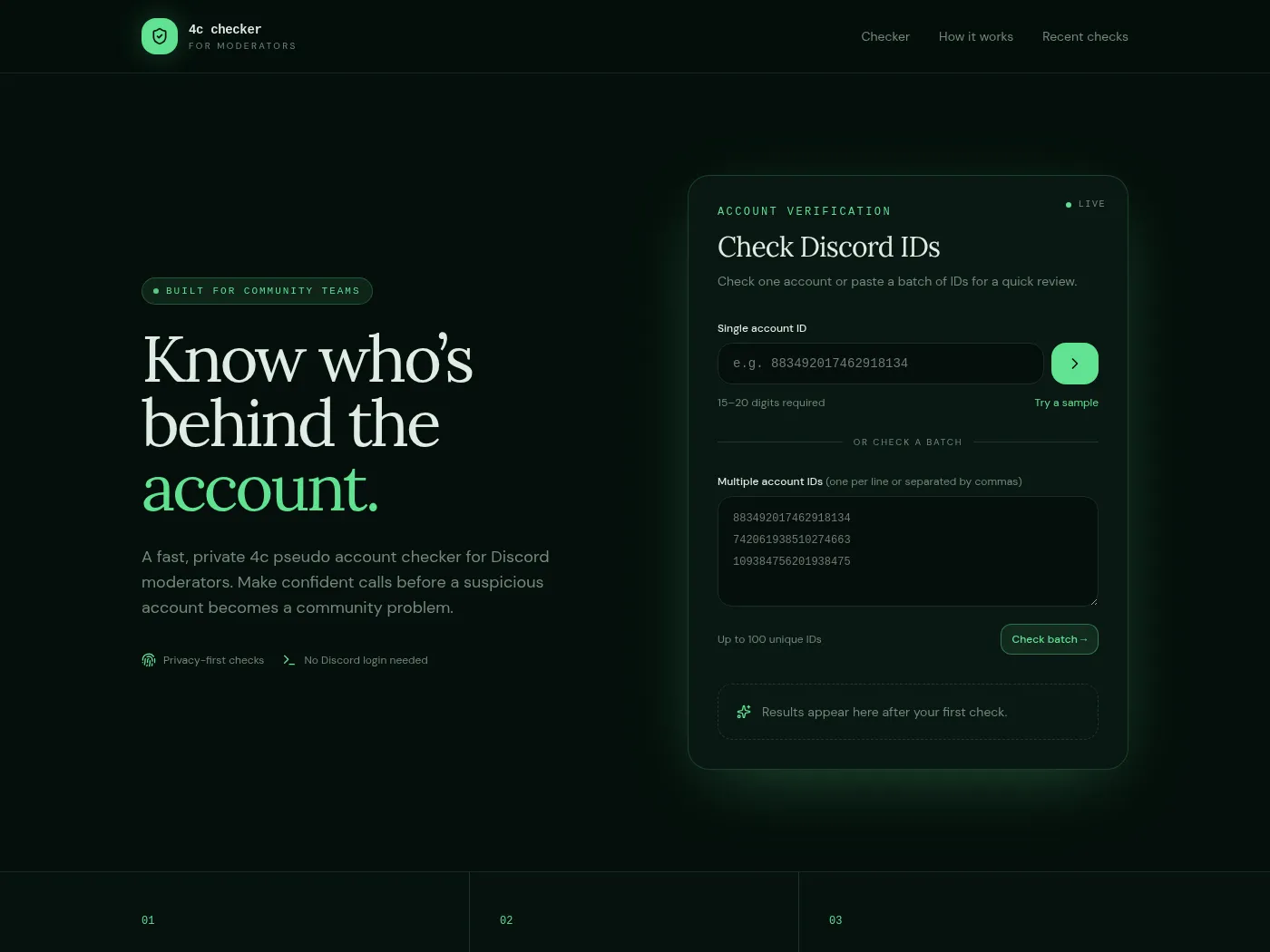 Discord 4c Checker