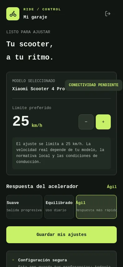 Xiaomi Scooter Boost App