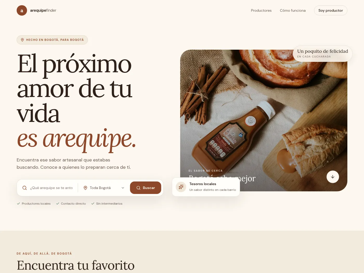 Arequipe Finder Bogotá
