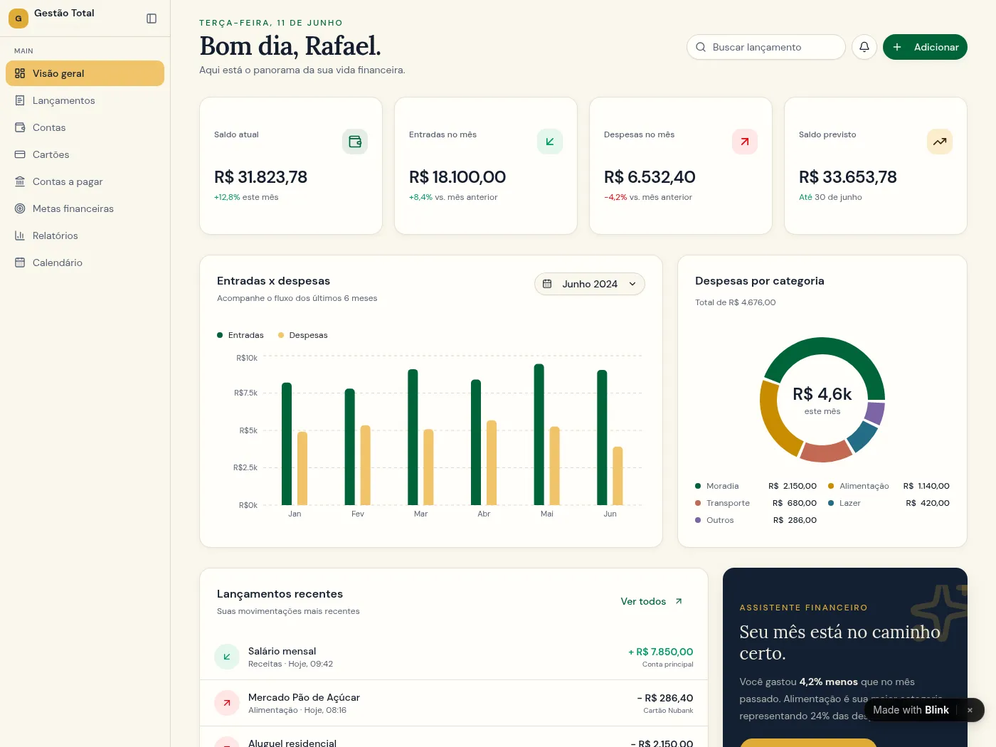 Gestão Financeira Total