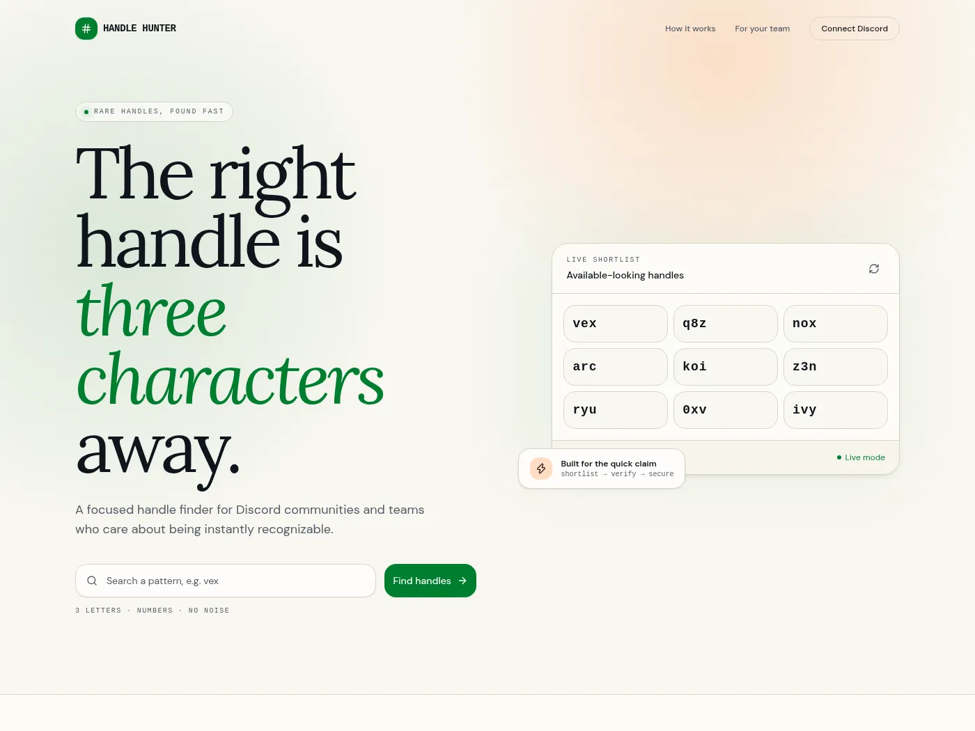 Discord Handle Hunter
