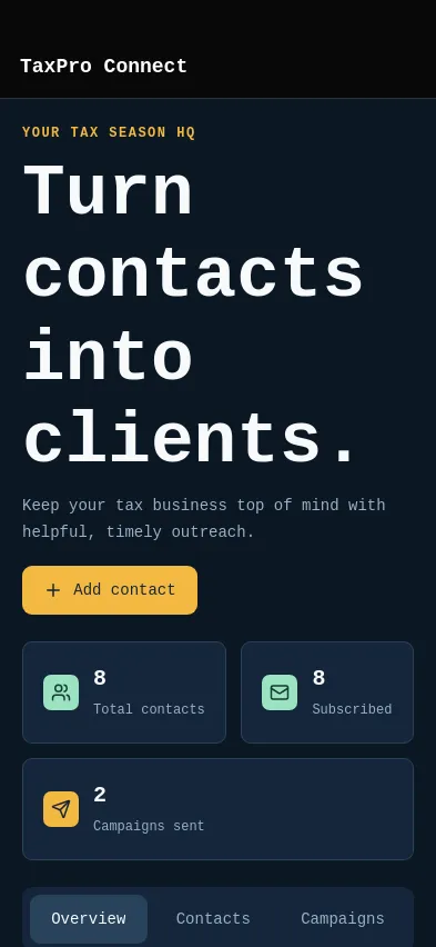 TaxPro Marketing App