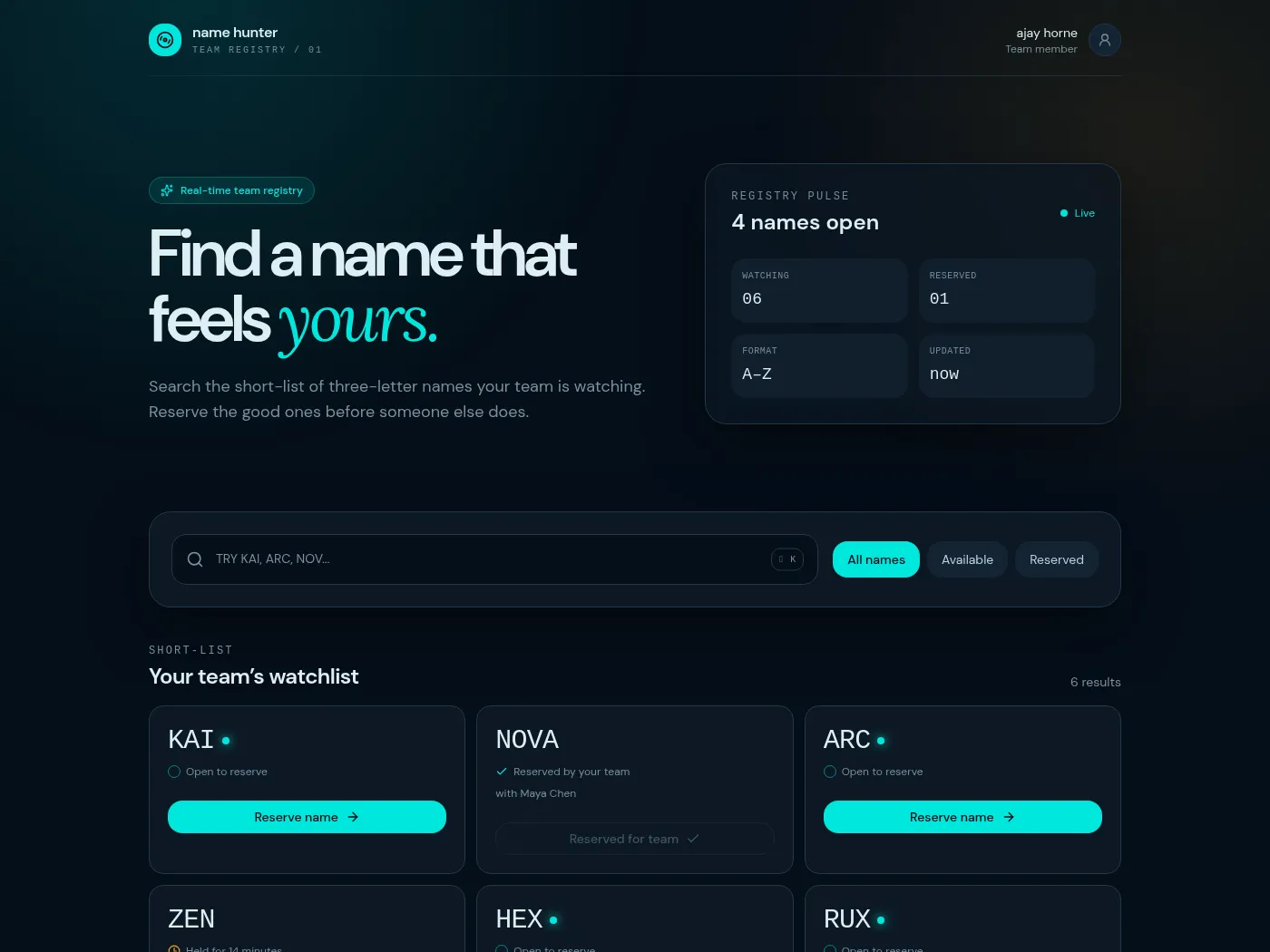 Discord Name Hunter