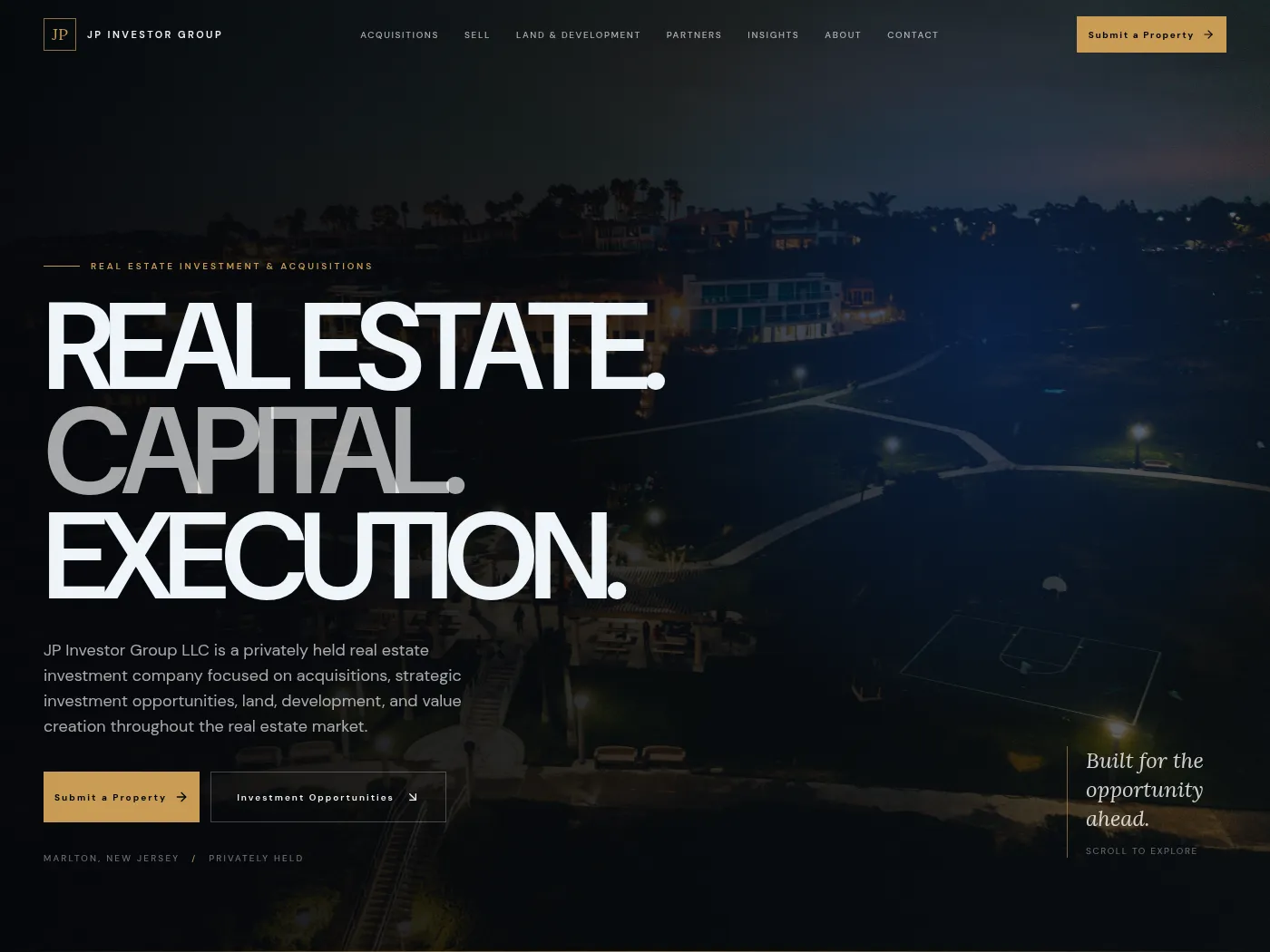 JP Investor Group Website